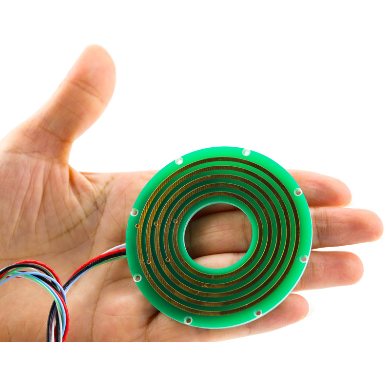 Small Slip Ring of Flat Type Routing 5A with 2 Circuits